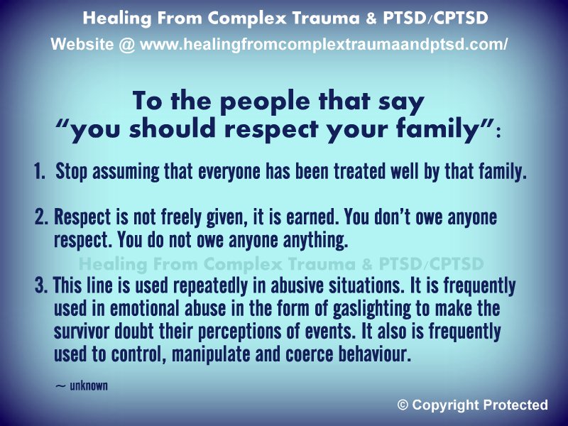 When people tell you to respect your family… | Lucky Otters Haven